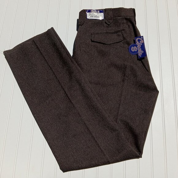 Circle S | Pants | Circle S Western Pants Mens 37 Dark Brown Flat Front ...